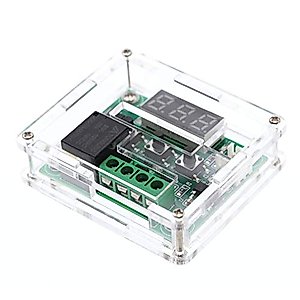 HiLetgo 2pcs W1209 with Case 12V DC Digital Temperature Controller Board Micro Digital Thermostat -50-110°C Electronic Temperature Temp Control Module Switch with 10A One-Channel Relay and Waterproof