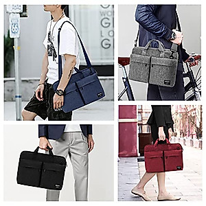 KINGSLONG 14 Inch Laptop Bag Shoulder Messenger,Slim Lightweight Laptop Computer Notebook Ultrabooks Carrying Case Handbag for Men Women Fit for Acer Asus Lenovo HP Toshiba, Blue