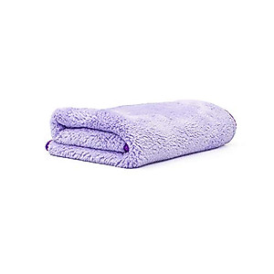 The Rag Company - Minx Royale - Professional Microfiber Detailing Towels, Premium 70/30 Blend, Super Plush, Rinseless & Waterless Wash, Buffing & Polishing, 400gsm, 16in x 16in, Lavender (6-Pack)