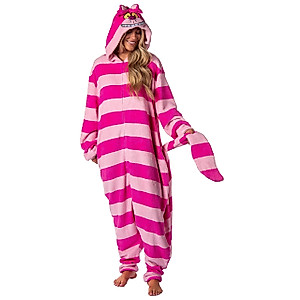 INTIMO Alice in Wonderland Cheshire Cat Unisex Costume Union Suit One Piece Pajama Outfit (Large/X-Large)
