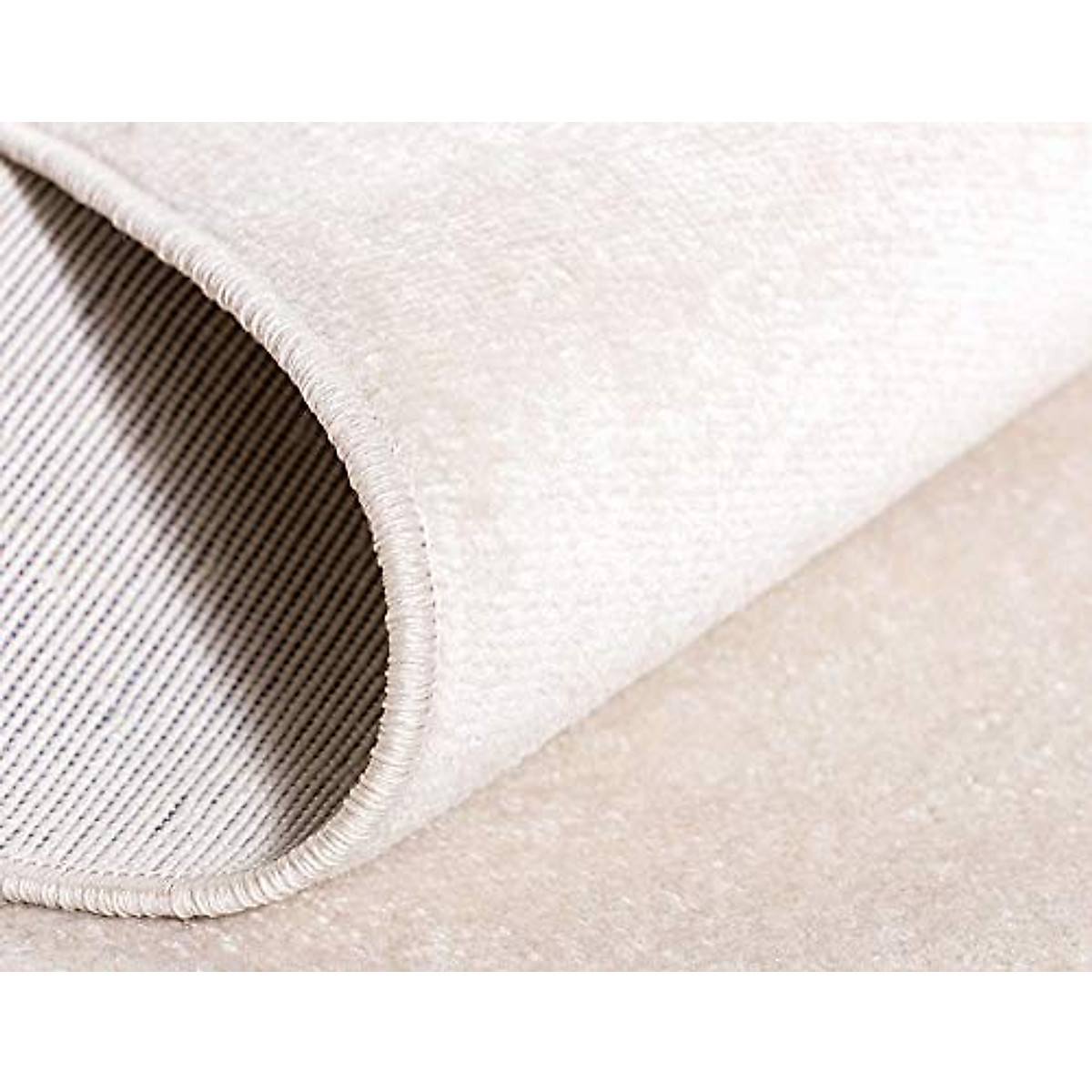 Unique Loom Williamsburg Collection Casual Transitional Solid Vibrant Area Rug, 5' 0" x 5' 0", Beige