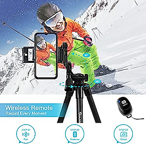 Endurax 60'' Camera Tripod Camera Stand for Canon Rebel Eos Nikon DSLR, Travel Tripods for Phone Tablet with Remote
