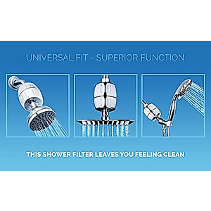 AquaBliss SF500 HD HEAVY DUTY High Output Shower Filter - w/an Extra SFC500 Filter Cartridges & 30pc Pack of Sediment Pads (Exclusive Bundle)