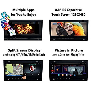 AUXOAUDIOTEK Android 12 Car Stereo CarPlay GPS for Audi A4 S4 Audi B6B7 RS4 B7 Seat Exeo,Android Auto Navigation Car Radio 8.8" IPS Touch Screen,Octa Core 4G+128G,DSP/BT/WiFi/Fastboot/SWC/MAP