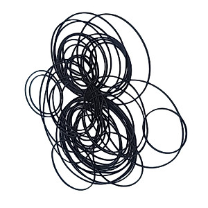 Sam&Johnny 40-135MM Mixed Square Cassette Tape Machine Recorder Rubber Belt for Repair Walkman CD DVD Drives 2mm Width Machine Rubber Belts(50PCS)