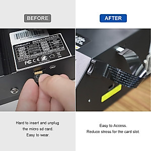 LANMU Micro SD to Micro SD Card Extension Cable Adapter Flexible Extender Compatible with Ender 3 Pro/Ender 3/Ender 3 V2/Ender 5 Plus/Ender 5 Pro/CR-10S Pro/Raspberry Pi(5.9in/15cm)