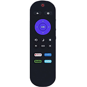 Universal Remote for ONN Roku TV Remote, Compatible with All ONN Roku TVs 4K UHD LCD Smart HDTV with Netflix Disney Hulu Vudu App Keys