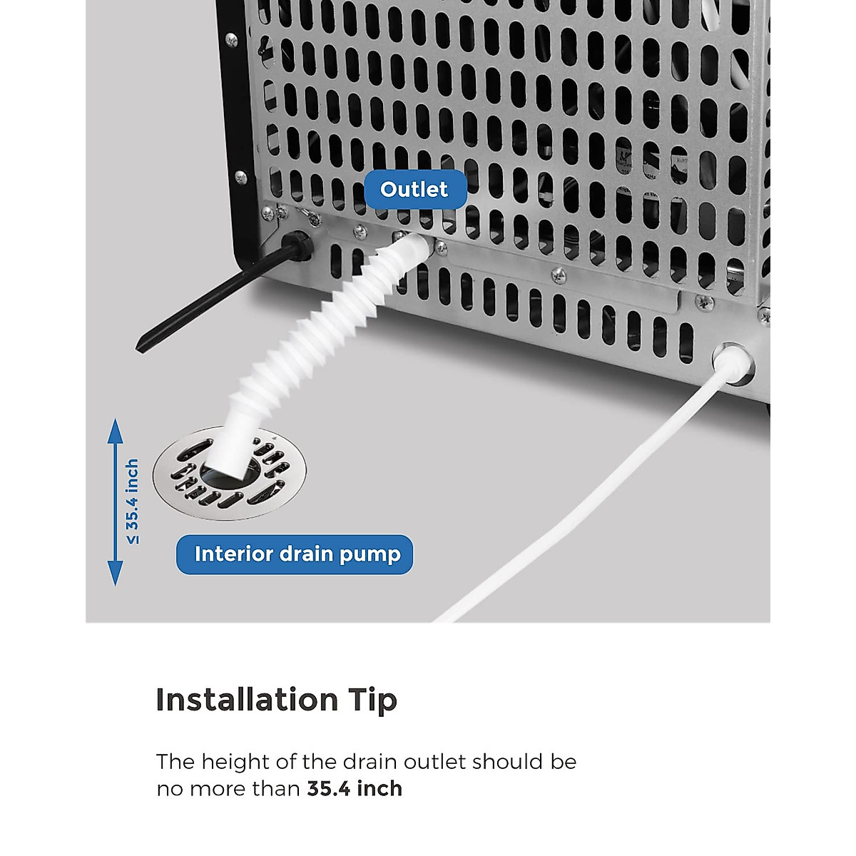 ADT Untercounter Built in Commercial ice Maker Machine freestanding Household Ice Cube Maker Machine 80lbs Daily