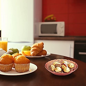 Shubhkart Nakshi plate for Pooja, Decoration, gifting (Large 11 cm, Pack of 3, Copper Plated)