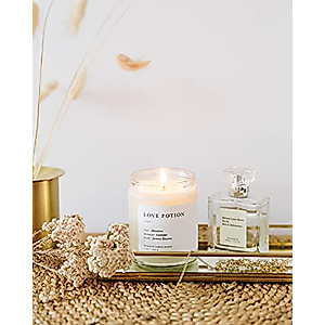 Brooklyn Candle Studio Love Potion Minimalist Candle | Vegan Soy Wax Luxury Scented Candle, Hand Poured in The USA, 50 Hour Slow Burn Time (7.5 oz)