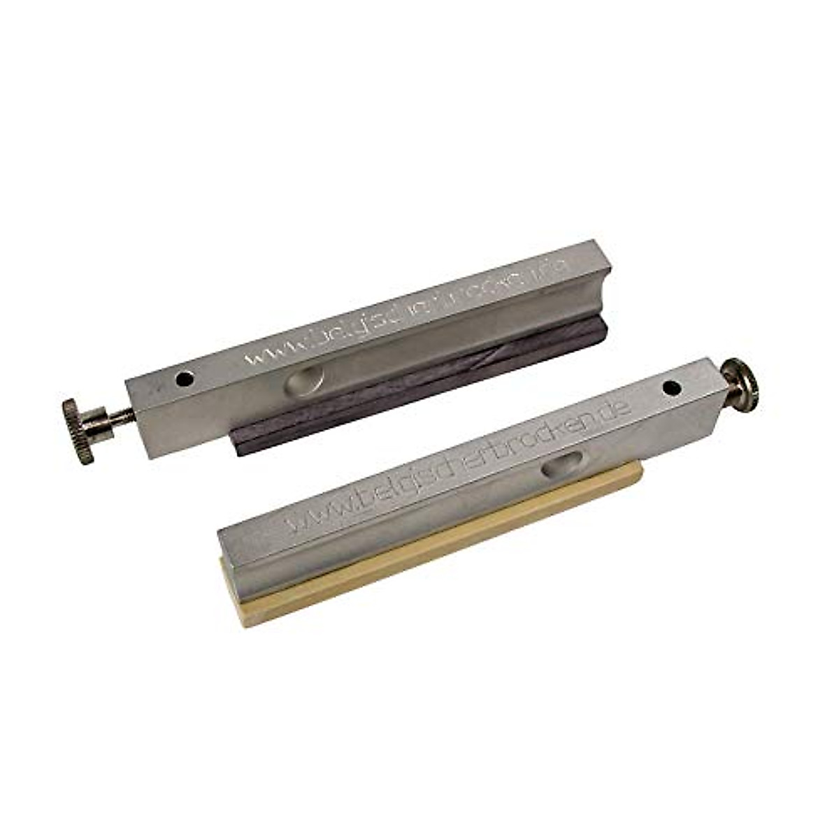 BELGISCHER BROCKEN Dorolist sharpening guide I Yellow Belgian Whestone 8000-10000 on aluminum support I format 3,94 x0,67x0,24in I knife sharpener compatible with Lansky-EZE Lap grinding system