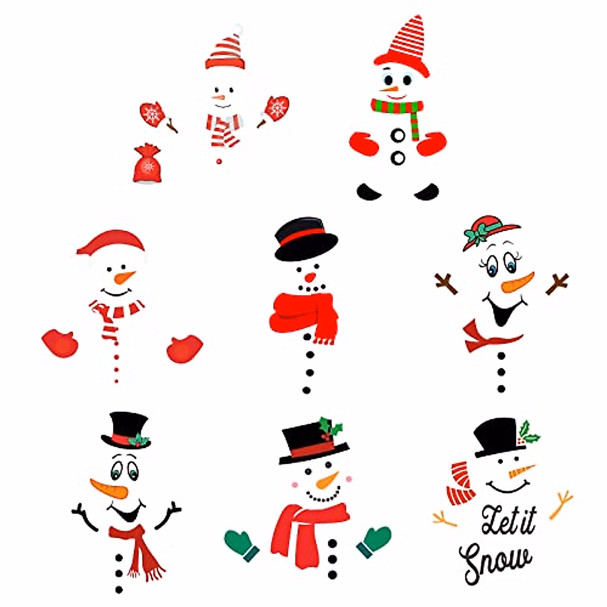 Christmas Cartoon Snowman Gift Decorative Ornament for Home Office Microwave Whiteboard Decor Accessory Magnetic Refrigerator Sticker