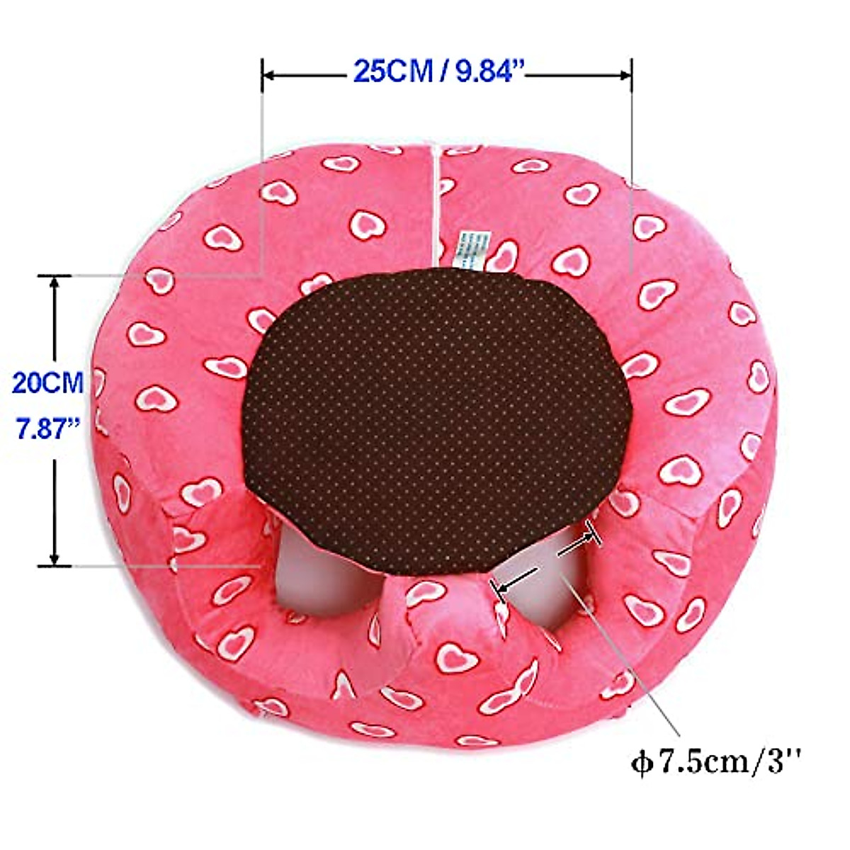 ANPPEX Baby Support Seat, Cute Baby Sofa Chair for Sitting Up, Comfy Plush Infant Seats with Stuffing Inside for 3-12 Months Baby