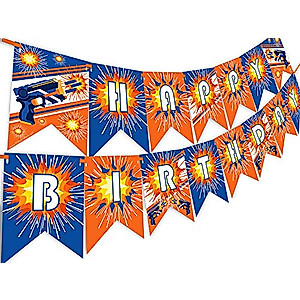 Dart War Happy Birthday Banner Pennant