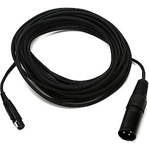 AUDIX CBLM25 Mini XLR Female to XLR Male Cable Micros Series Microphones, 25-foot - Black