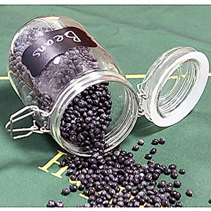 BPFY 4 Pack 32 oz Glass Jars With Airtight Lids And Leak Proof Rubber Gasket, Wide Mouth Mason Jars with Hinged Lids for Food Storage, Cereal, Pasta, Sugar, Beans, Pickle Jars, Kitchen Canisters