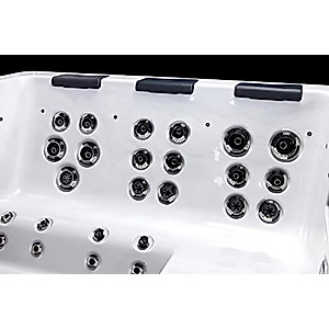 Luxuria Spas Artisan 6-Person 57-Jet 3-Pump Acrylic Lounger Hot Tub with Speakers and Ozonator