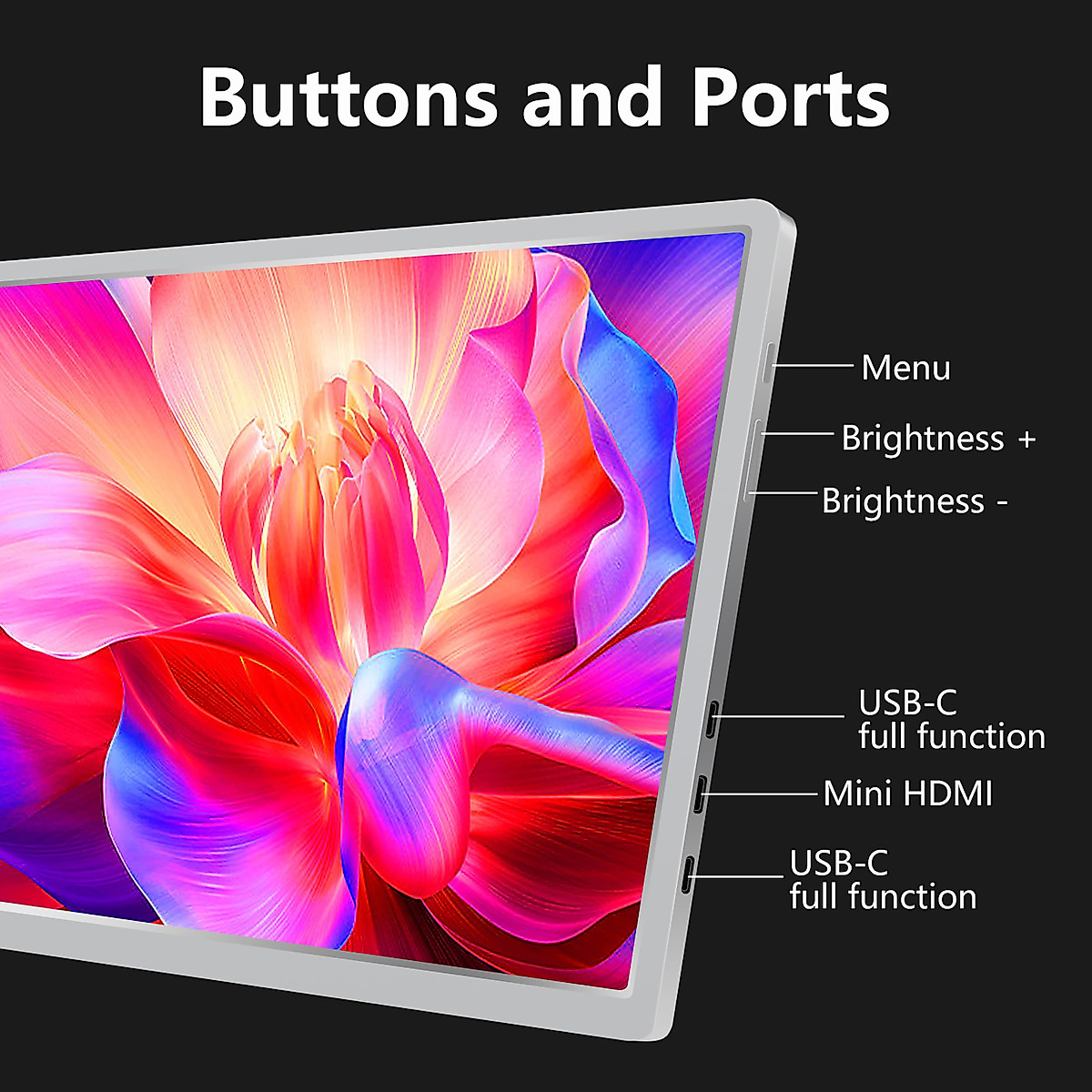 14” Dual Laptop Monitor Extender- FHD 1080P IPS Portable Screen Extender with USB-C & Mini HDMI Port, Plug & Play, Easy to Carry, Lightweight Side Screen for 14-17.3” Laptops, Switch, Xbox