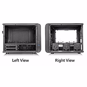 Thermaltake Core V21 SPCC Micro ATX, Mini ITX Cube Gaming Computer Case Chassis, Small Form Factor Builds, 200mm Front Fan Pre-installed, CA-1D5-00S1WN-00 Black