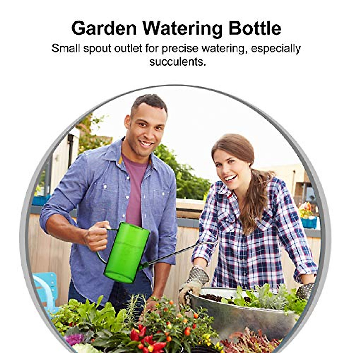 TEHAUX Watering Can Shower Pot Plastic Stainless Steel