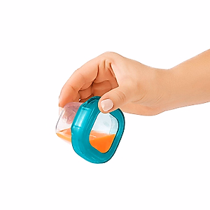 OXO Tot Baby Blocks Food Storage Containers, Teal, 2 Ounce - Set of 2