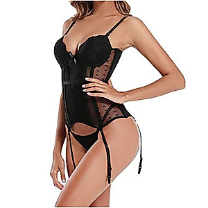 naughty for sex couples sex items for couples bsdm sets for couples sex restraint set Plus Size Lingerie for Women for Sex Naughty Play 1211 (Black, XXXL)