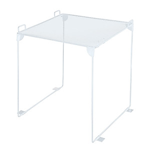 Panelee Locker Shelf for School Collapsible Locker Organizer Stackable Metal Locker Organization Gym Locker Accessories for Standard Size Locker Work Kitchen Office Bathroom (White, Single Layer)