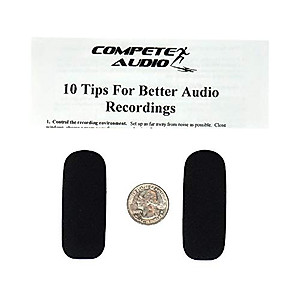 Compete Audio SH50 foam replacement microphone windscreens (microphone covers) (2-pack) for use with Sennheiser Aviation headsets