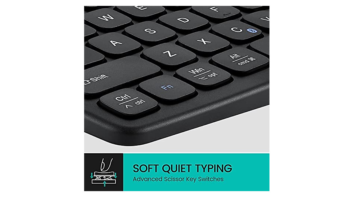 Perixx PERIBOARD-813B Ergonomic Bluetooth Keyboard | Rechargeable USB-C