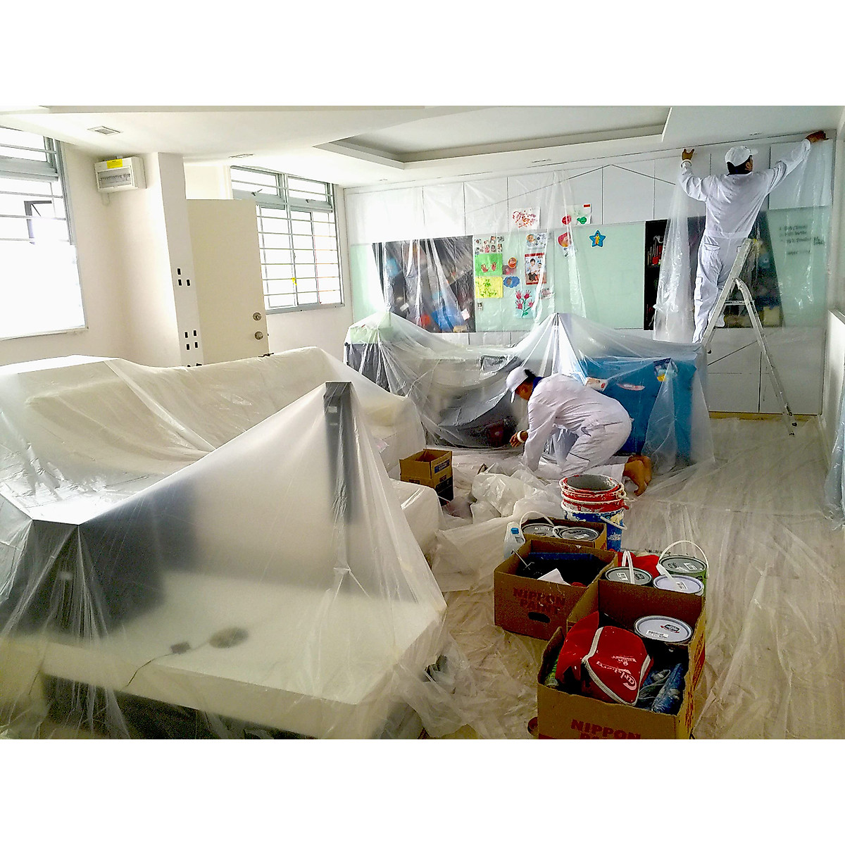 Plastic Sheeting (10' x 25') Long, 6 Mil - UV Protection Poly Sheeting Polyethylene Film, Heavy Duty Greenhouse Plastic Sheeting