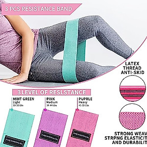 SINYWAY Barbell Pad Set, 11 Pcs Barbell Squat Pad for Hip Thrusts, Lunges, Leg day with 2 Gym Ankle Straps, 3 Hip Resistance Bands, 2 Lifting Strap, 2 Barbell Clip, Barbell Pad and Carry Bag