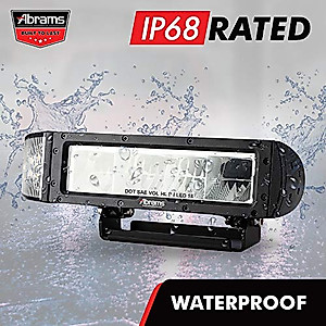 Abrams Snow Plow Lights [Heated Lens] Anti Freeze/Anti Icing Function LED Combination Head Light Kit for Heavy-Duty ATV Snow Plow, Truck Snowplow Road Side Safety Universal Snow Thrower Accessories