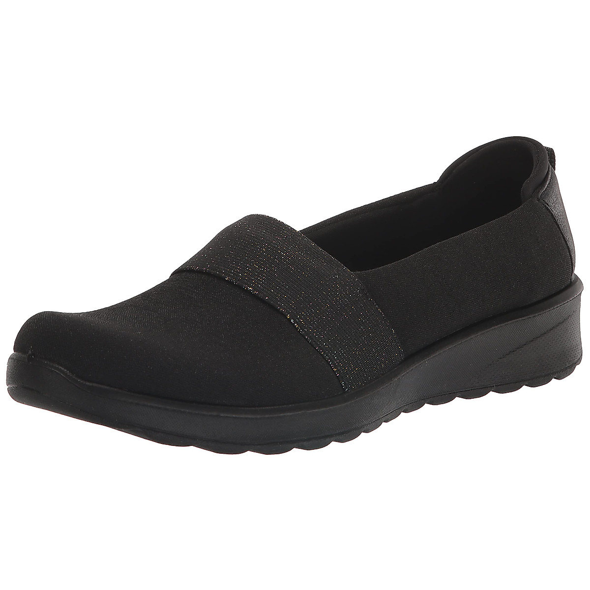 BZees Womens Gracie Slip On Black 7 W