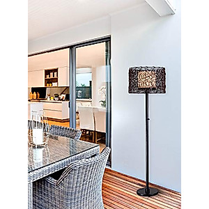 Kenroy Home 32220BRZ Tanglewood Standing Outdoor Floor Lamp, Bronze