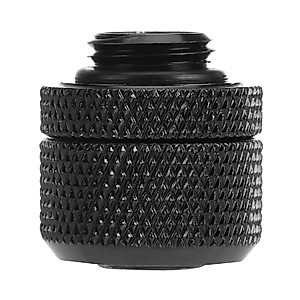 Dracaena 6 Pack G1/4" Thread to 3/8" ID, 5/8" OD Compression Fitting for Soft Tubing, Soft Tube Connectors for Computer Water Cooling System, Black