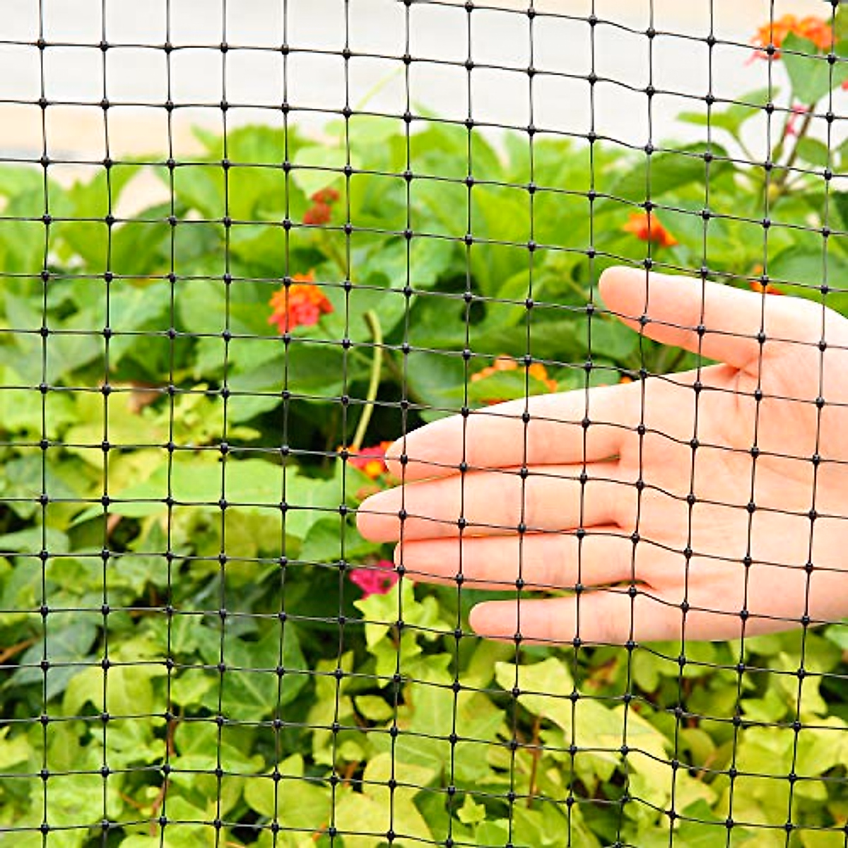 Ohuhu 6.6 x 65 FT Heavy Duty Bird Netting for Garden, PP Material Anti-Bird Reusable Garden Nets for Fruit, Vegetable, Plant Trees, Fencing Protection from Birds Deer Etc, Bonus 50 PCS Cable Ties