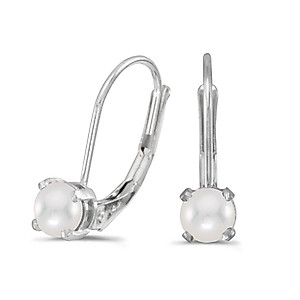 Jewels By Lux 14k Yellow Gold Freshwater Cultured Pearl Lever-back Earrings