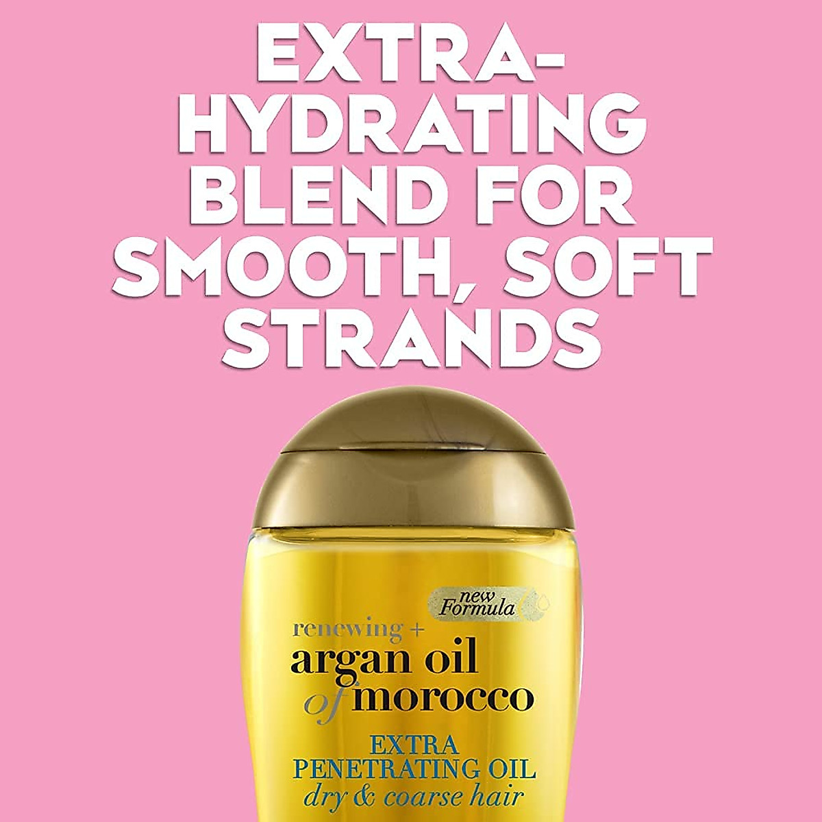 OGX Set of 2 Extra Strength Renewing + Argan Oil of Morocco Penetrating Hair Oil Treatment, Deep Moisturizing Serum for Dry, Damaged & Coarse Hair, Paraben-Free, Sulfated-Surfactants Free, 3.3 Fl Oz