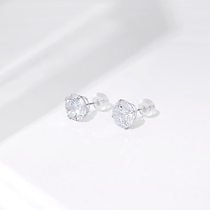 Amazon Essentials 14K Gold 2cttw Infinite Elements Cubic Zirconia Round Stud Earrings, (previously Amazon Collection)