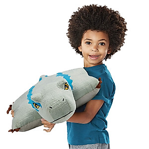 Pillow Pets 16” Blue Velociraptor Stuffed Animal, Jurassic World Dinosaur Plush Toy