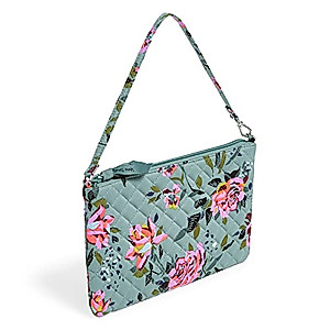 Vera Bradley Women's Cotton Convertible Wristlet With RFID Protection, Rosy Outlook - Recycled Cotton, One Size