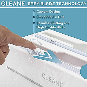 Plastic Wrap Dispenser with Cutter - Aluminum Foil Organization and Storage 2-in-1 Parchment Paper and Plastic Wrap Organizer - Saran Wrap Dispenser for Kitchen Drawer - Compatible with 13 inch Roll