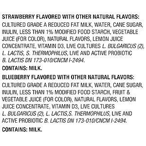 Activia Probiotic Dailies Strawberry and Blueberry Lowfat Yogurt Drinks, Delicious Daily Probiotic Yogurt Drinks to Help Support Gut Health, 8 Ct, 3.1 FL OZ