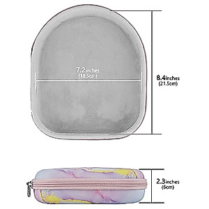 Geekria NOVA Shield Headphones Case for Foldable Over-Ear Headphones, Replacement Protective Hard Shell Travel Carrying Bag with Cable Storage Compatible with B&O Play H9i, H95, H9 Headsets (Pink)