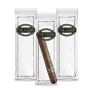 APQ Cigar Bags 3 x 10, Pack of 100 Clear Plastic Bags for Cigars Storage, Waterproof 2 Mil Plastic Bags, Polyethylene Cigar Bag with Secure Zipper, Resealable Plastic Bags, Odorless Small Zipper Bags