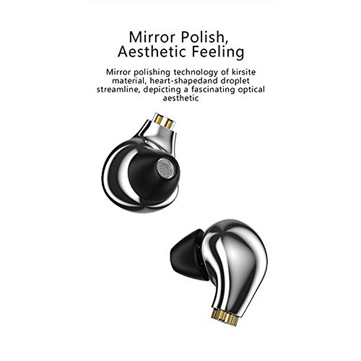 BLON BL03 in Ear Earphones,10mm Carbon Diaphragm Dynamic Drive Bass HiFi DJ in Ear Monitor, Diamond Mirror Process in Ear Headphone with 2pins Detachable Cable Wired Earphone