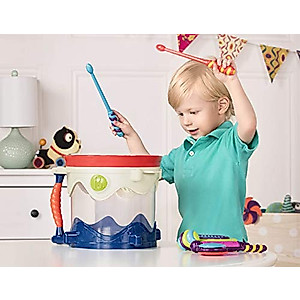 B. toys – Musical Drum- 7 Instruments Toy Drum Kit- Drumroll Please- Musical Toys for Kids 18 months + (7-Pcs)