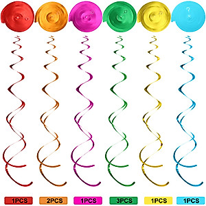 30 Pieces Hawaiian Luau Birthday Party Hanging Swirl Decorations, Flower Tropical Palm Flamingo Sign Foil Ceiling Decor for Floral Tropical Party Summer Beach Pool Party Tiki Party Supplies (Summer)