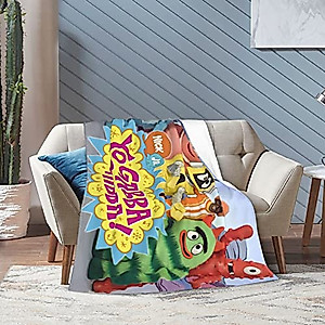 Pobecan Yo Gabba Anime Gabba! Blanket Throw Blankets Ultra Soft Flannel Lightweight Throws for Couch, Bed,All Seasons Use 40"x30"