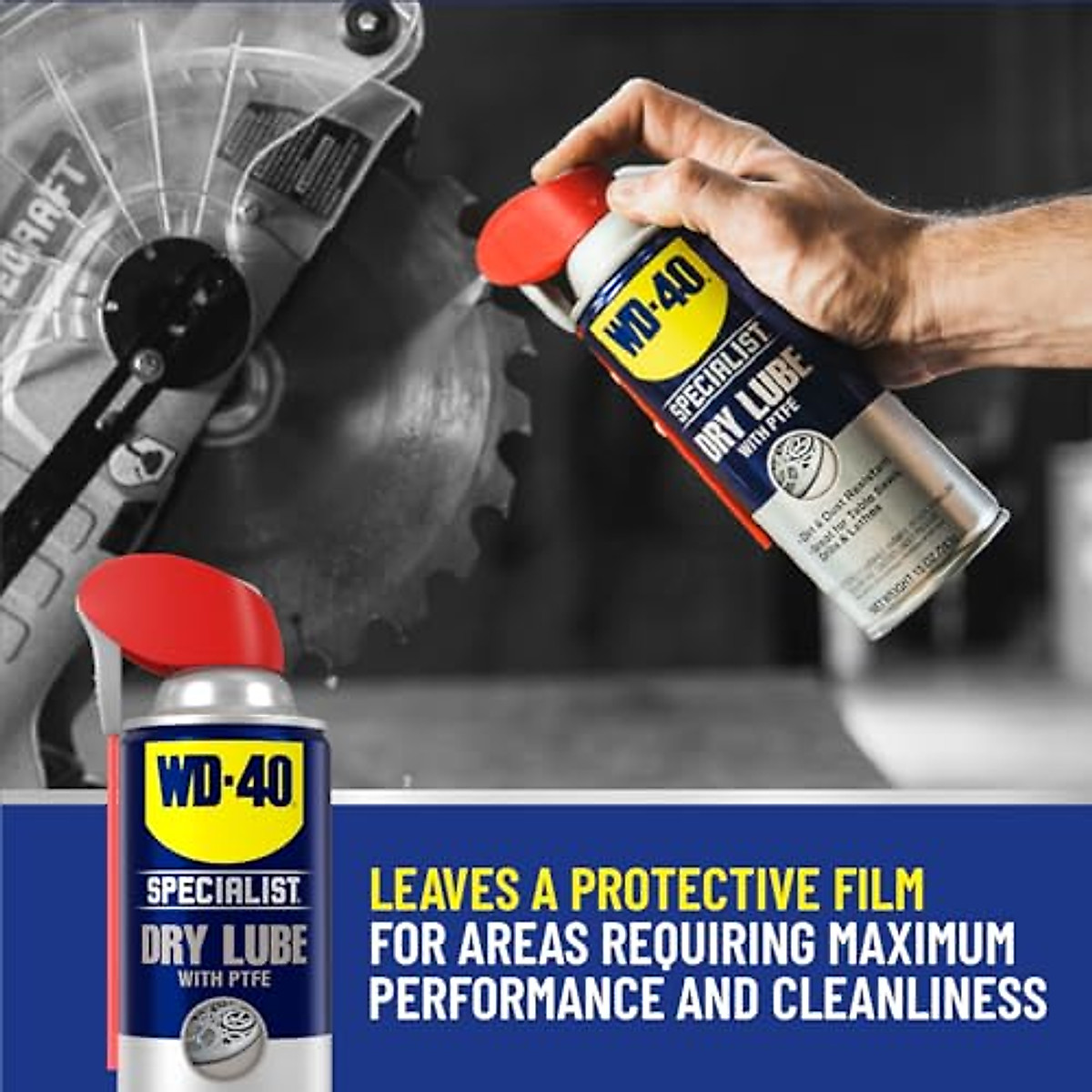 WD-40 Specialist Dry Lube with SMART STRAW SPRAYS 2 WAYS, 10 OZ